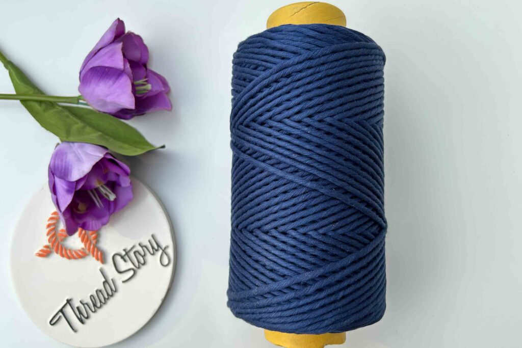 Single Ply 4MM Macramé Thread-210 Meters- Royal Blue